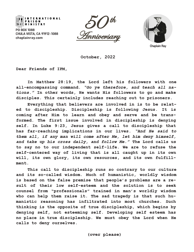 International Prison Ministry | NEWSLETTER