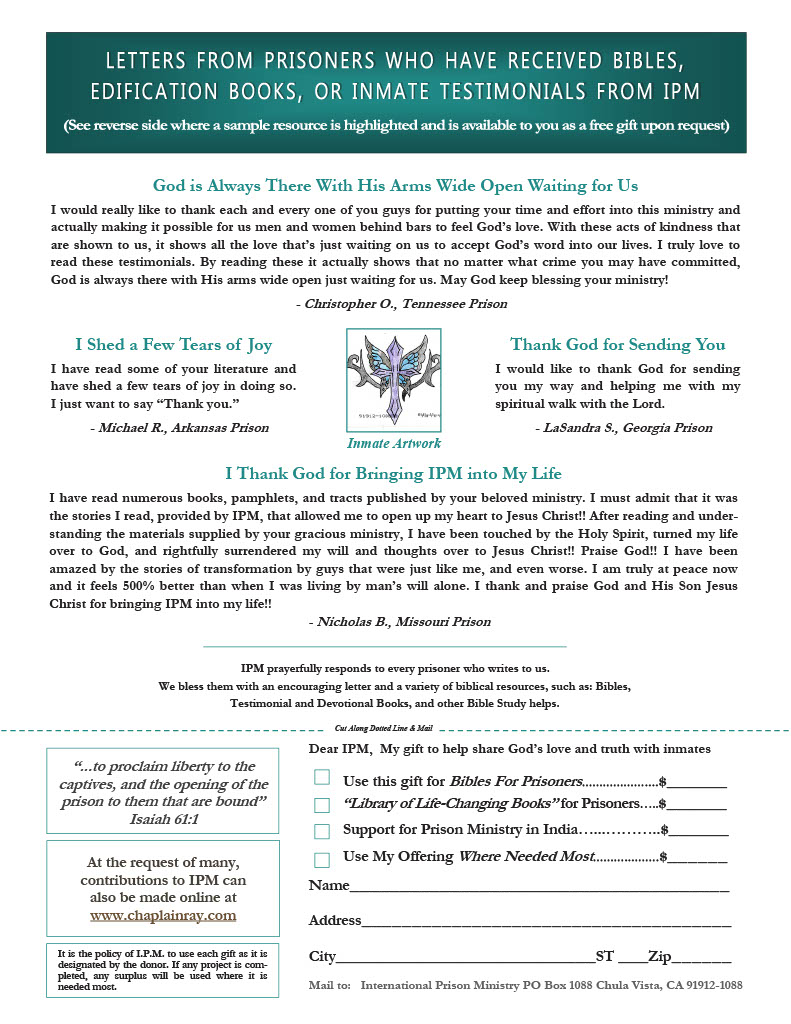 International Prison Ministry | NEWSLETTER